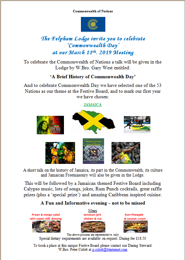 11th March Meeting – Felpham Lodge No. 5413